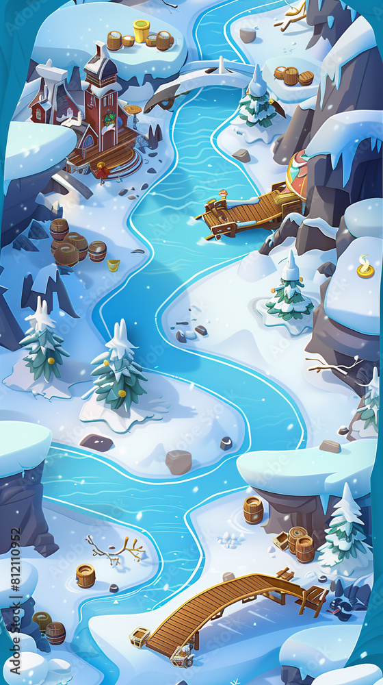 mobile game background level map progression Stock Illustration | Adobe ...