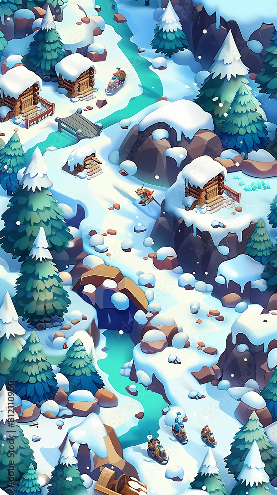 mobile game background level map progression Stock Illustration | Adobe ...