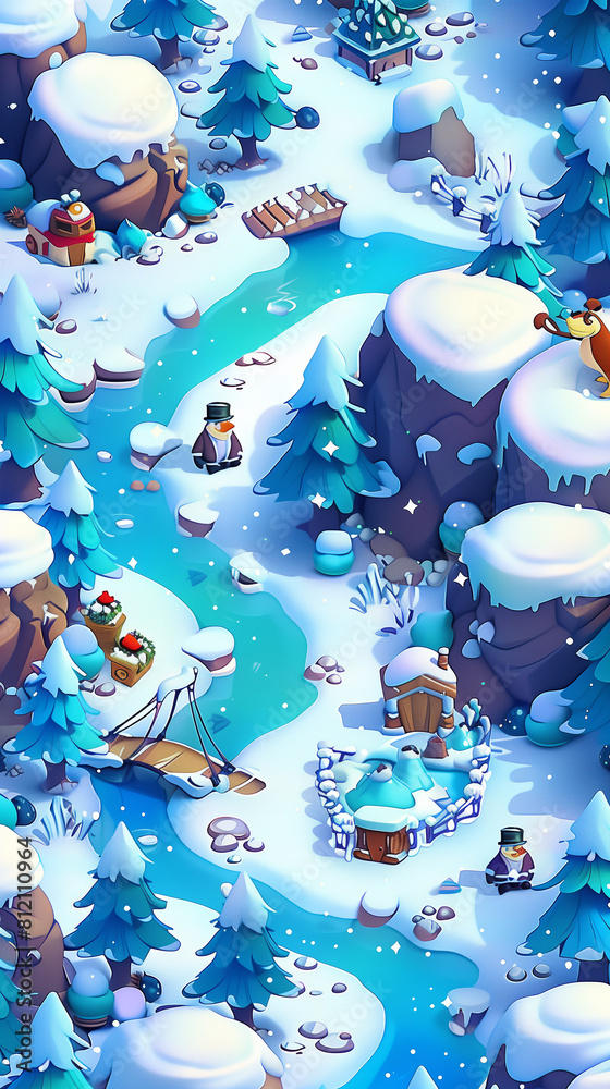 mobile game background level map progression Stock Illustration | Adobe ...