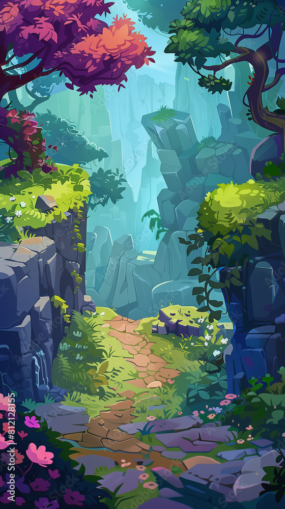 mobile game background level map progression Stock Illustration | Adobe ...