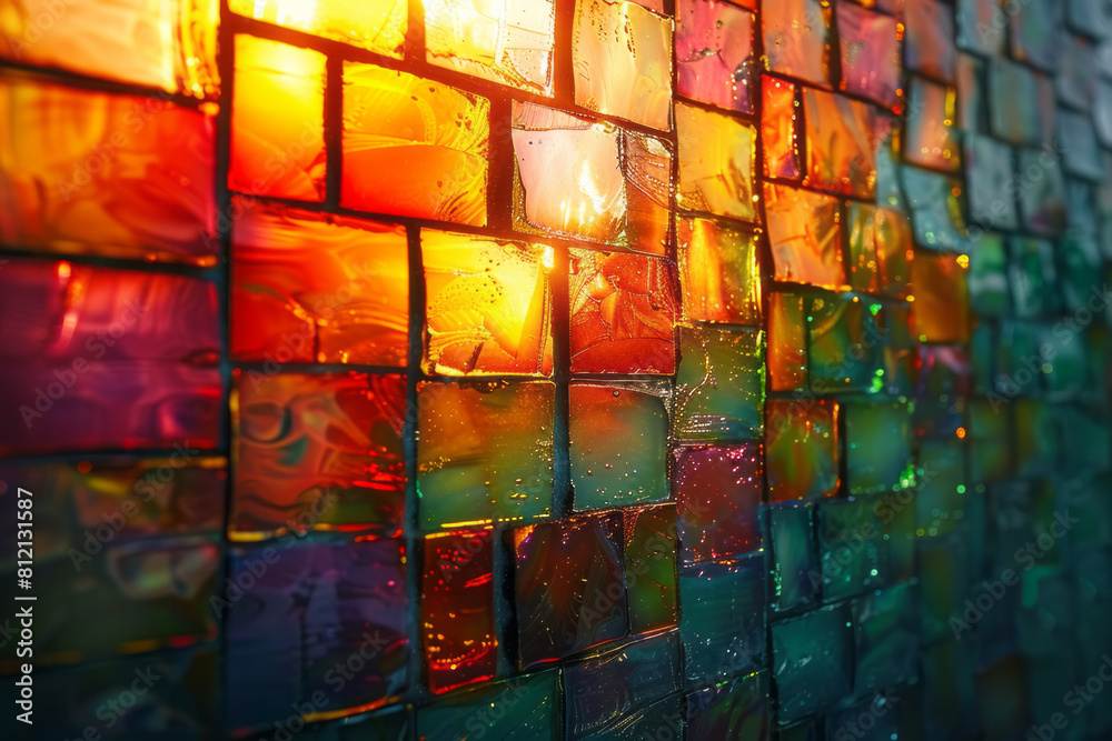 Abstract art showing the photovoltaic effect within a solar cell ...