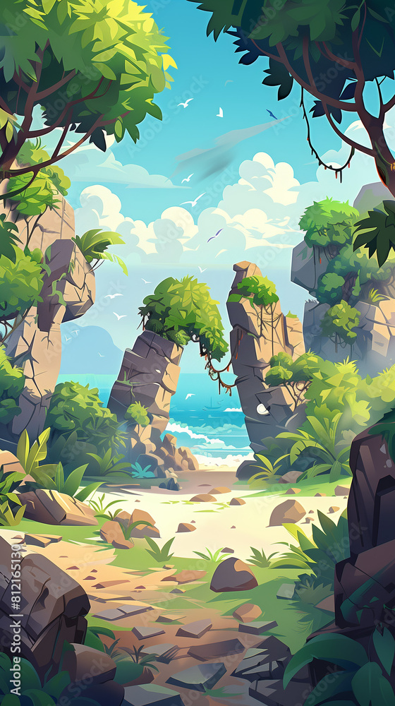 mobile game background level map progression Stock Illustration | Adobe ...