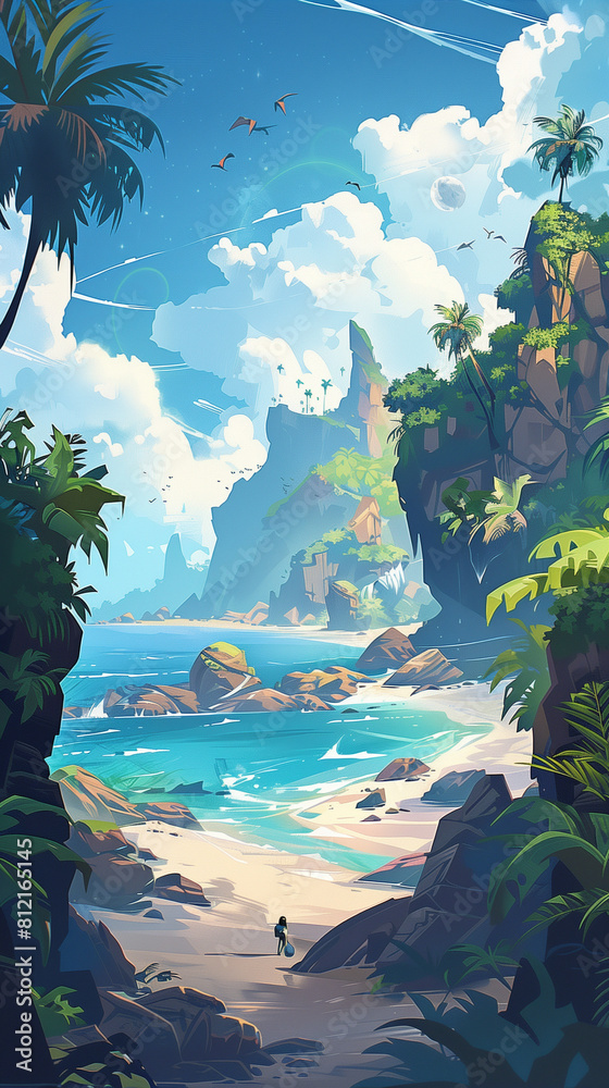 mobile game background level map progression Stock Illustration | Adobe ...