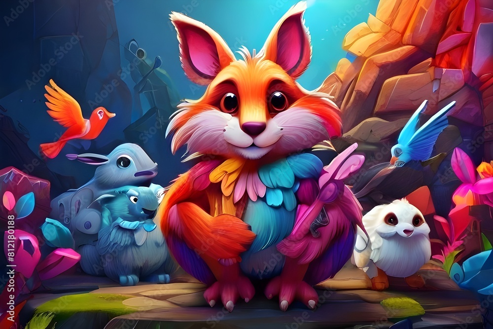 Wild and Wacky: Whimsical Cartoon Animal Kingdom, AI-generated images ...