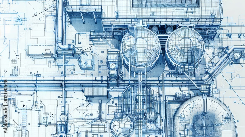 Blueprint design of an industrial complex for engineering and ...