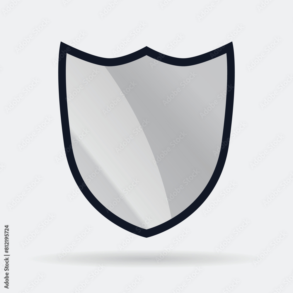 Shield Icon in trendy flat style isolated on grey background. Sheild ...