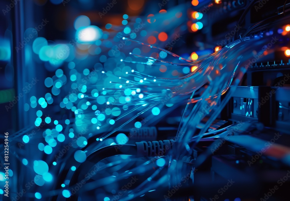 "Visualization of IoT, data flow, and digitalization in a dark server ...