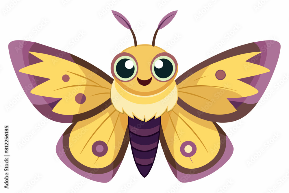 io moth cartoon vector illustration Stock Vector | Adobe Stock