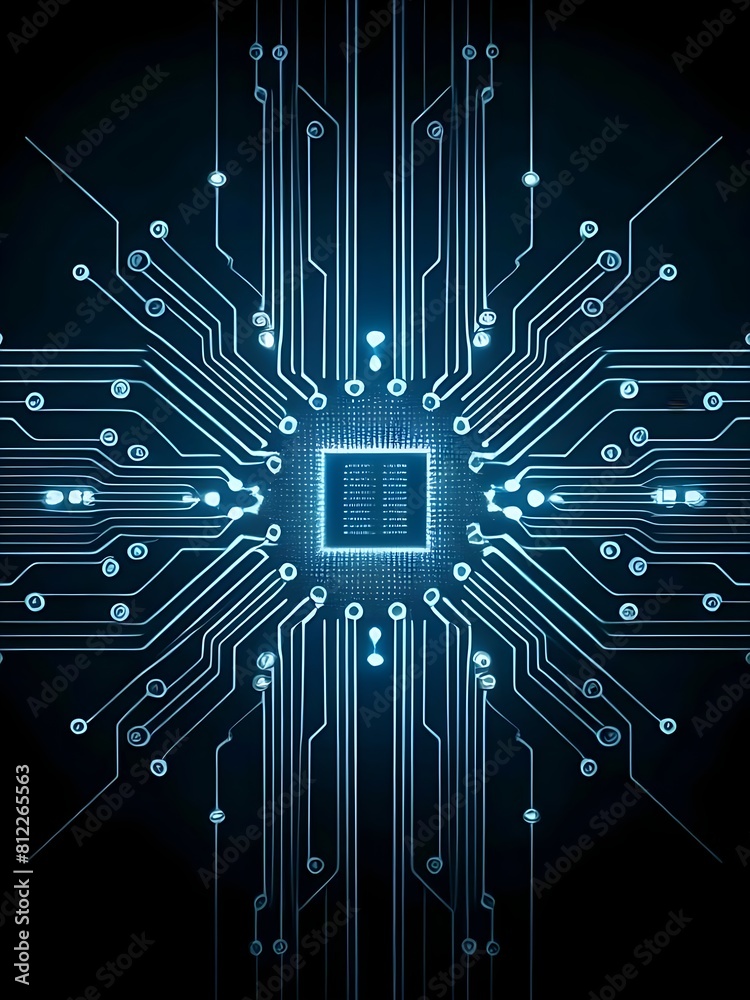 Digital board circuit backdround for technological operations, neural networks, AI, data ...
