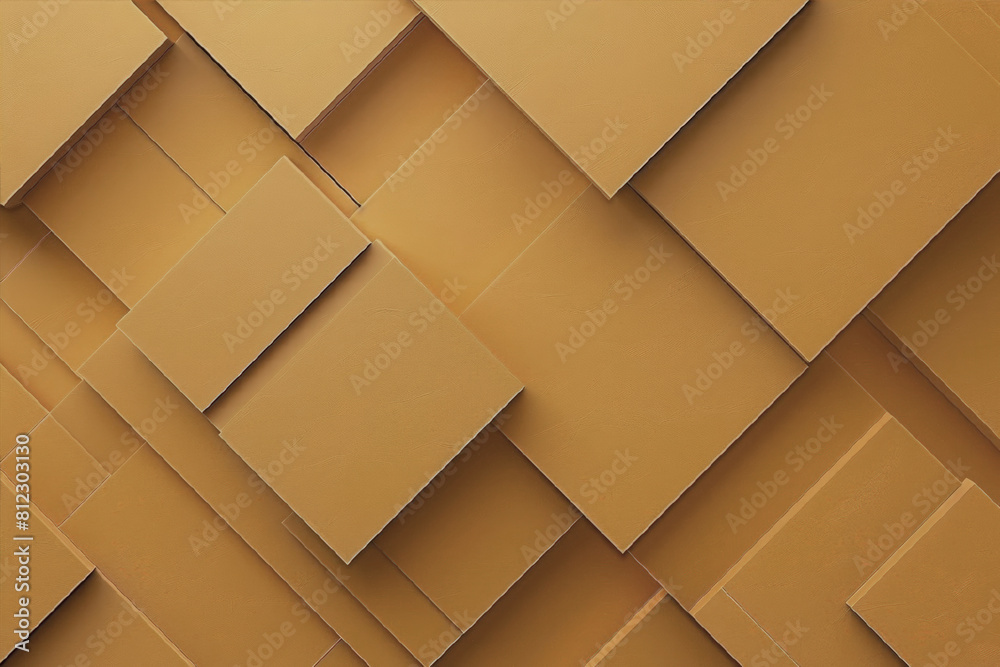 Abstract 3D background with yellow paper texture. Paper and cardboard ...