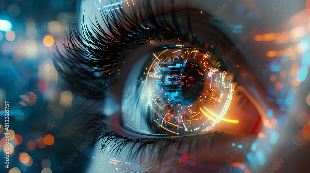 Eye of futuristic and Innovative Imagery AI and Automation use of ...