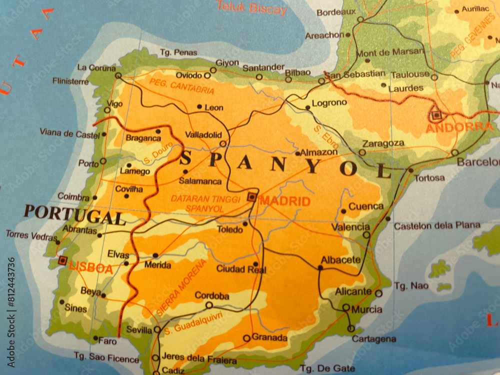 maps of countries and surrounding areas Stock Photo | Adobe Stock