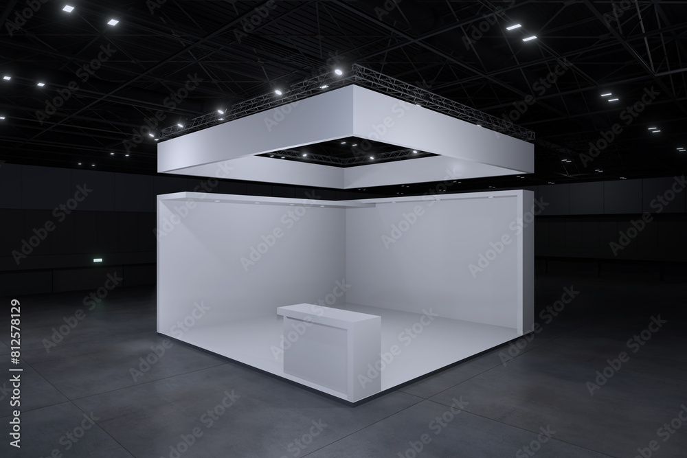 Exhibition stand for mockup and Corporate identity,Display design.Empty ...