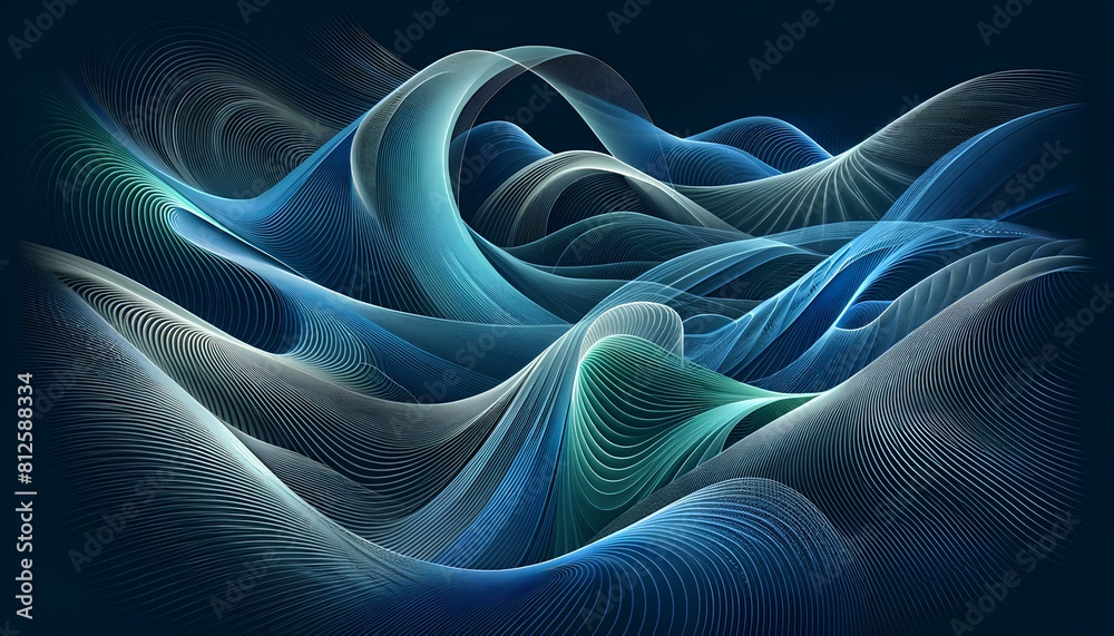 Ilustración de Stock artwork using wave functions to illustrate the ...