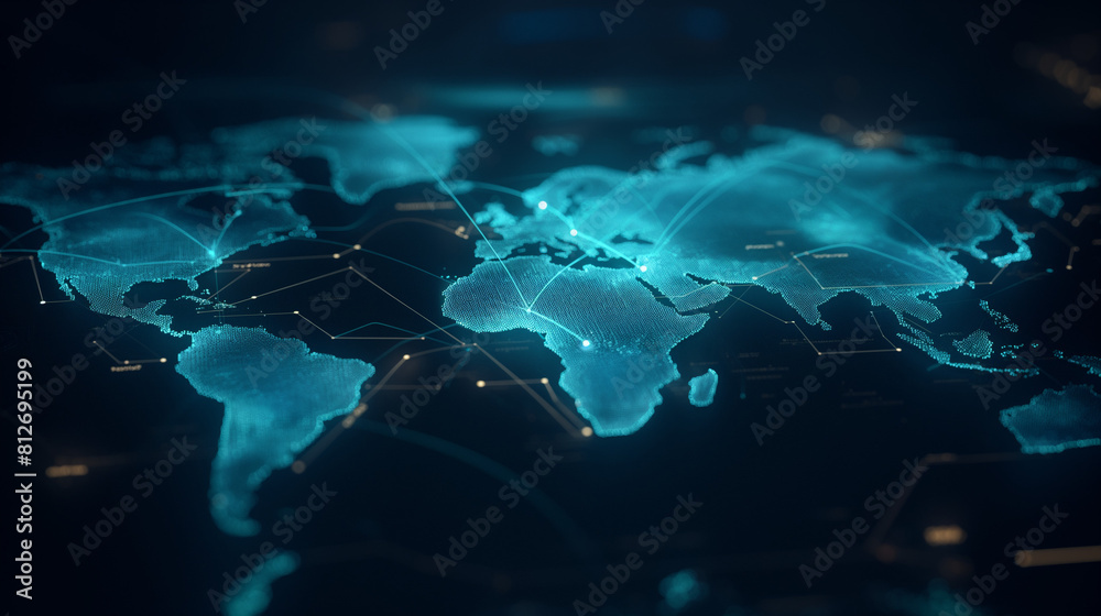 data transfer cloud computing technology concept. There is a large prominent cloud icon in the ...