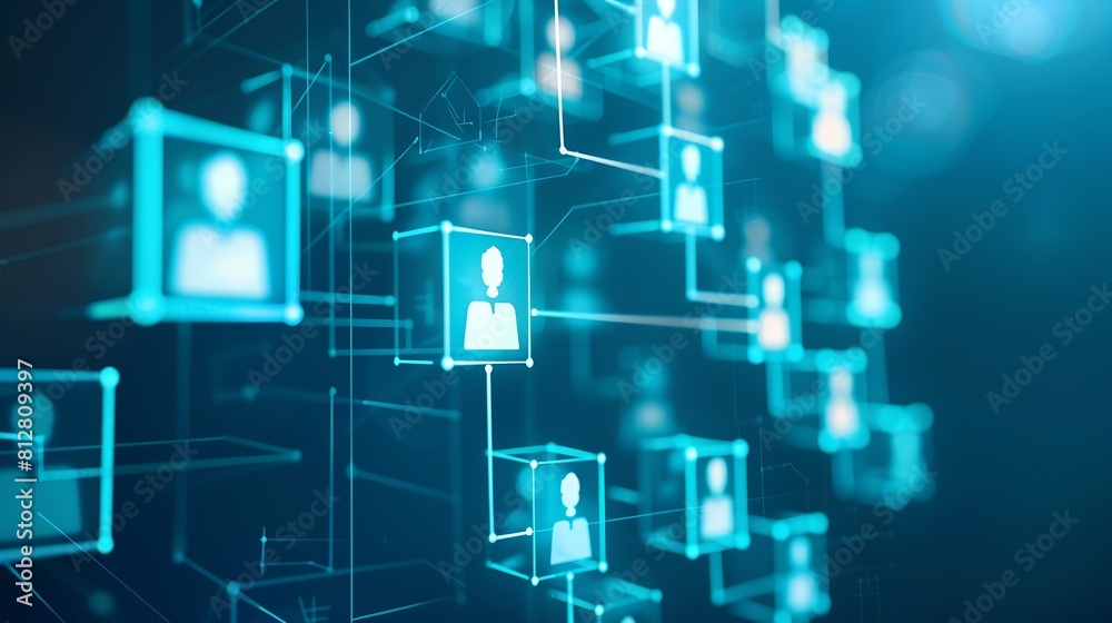 Organization chart with hierarchy structure of teams and employees in ...