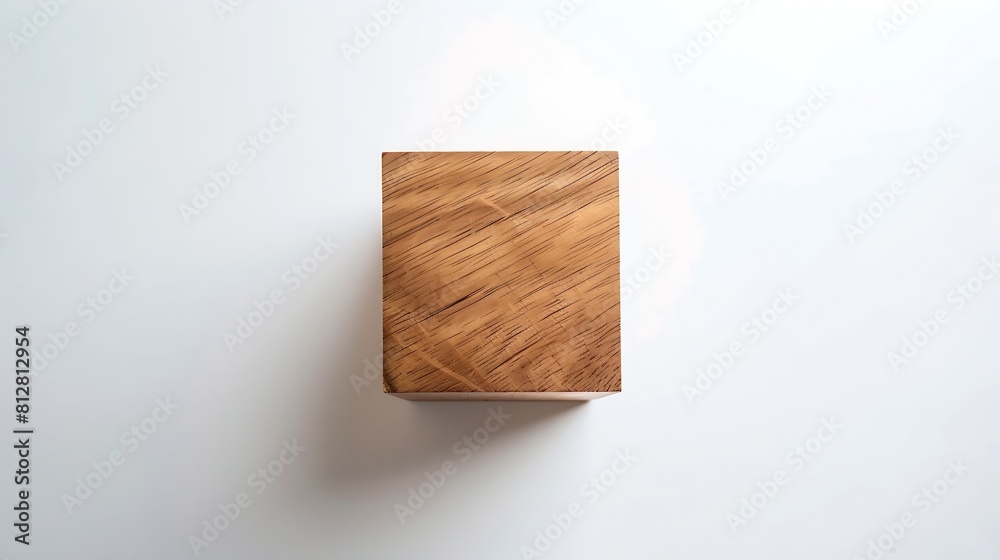 wooden block box concept with wood cube isolated on white background ...