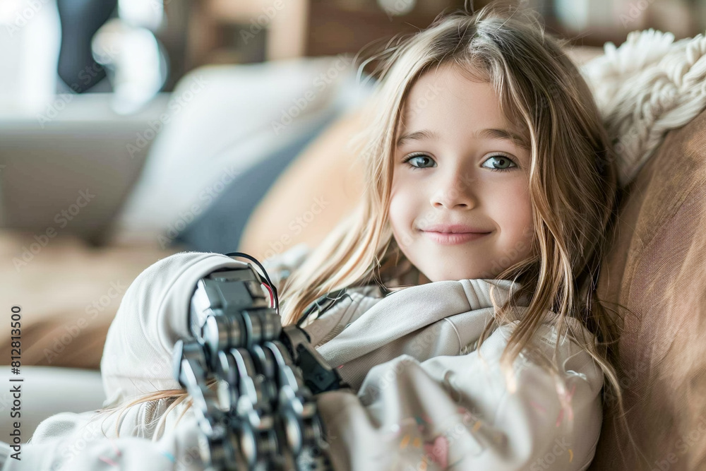 Bionic prosthetic hand for a girl, mechanical innovation enhancing the ...