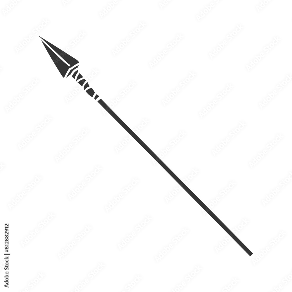 Lance Icon Silhouette Illustration. Ancient Weapon Vector Graphic ...