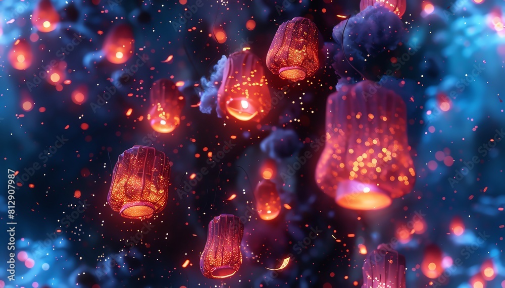 Craft a visually stunning composition featuring a worms-eye view that ...