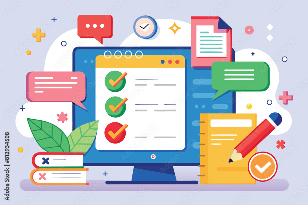 Computer screen displaying multiple icons in a grid layout with various ...