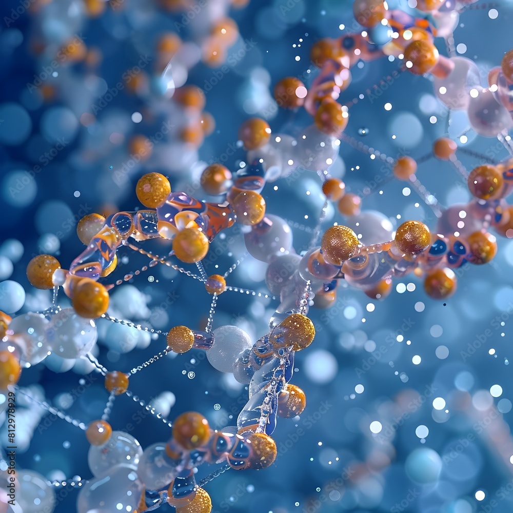 D Rendered of Insulin Molecules Structural Domains A Detailed Look into ...