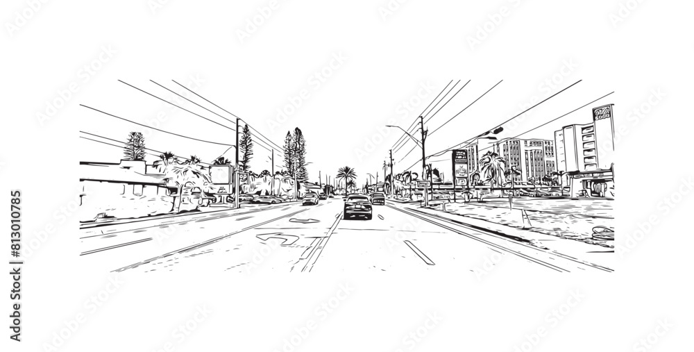 Image vectorielle Stock Print Building view with landmark of St. Pete ...