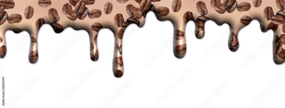 Image vectorielle Stock Coffee cream dripping. Consistency of the ...