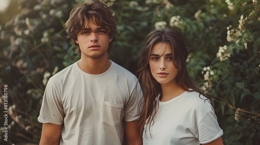 male model, Female model. both actors front facing, Hyper realistic, in ...