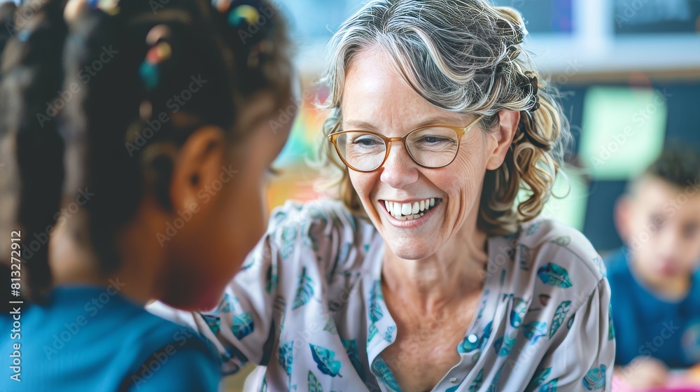 Teacher-student bonding. candid shots of positive classroom ...