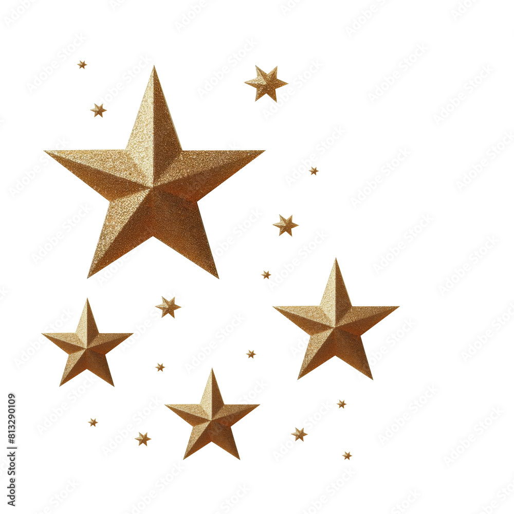 Gold stars sparkle suitable for award ceremonies, achievements ...