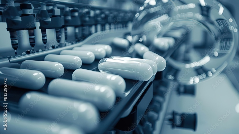 Biopharmaceuticals side view, illustrating the development of drugs ...