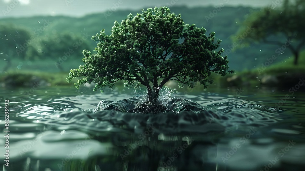 Create a mesmerizing animation where a tree gradually morphs into a ...
