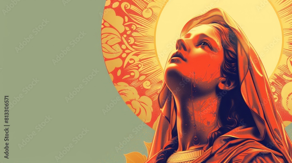whit monday poster illustration commemorates the descent of the Holy ...