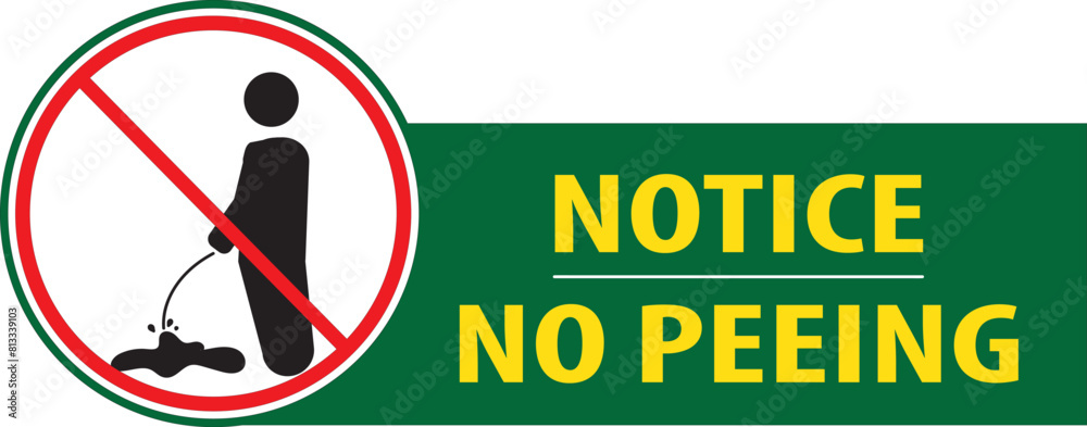 Do not pee outside the toilet sign vector Stock Vector | Adobe Stock