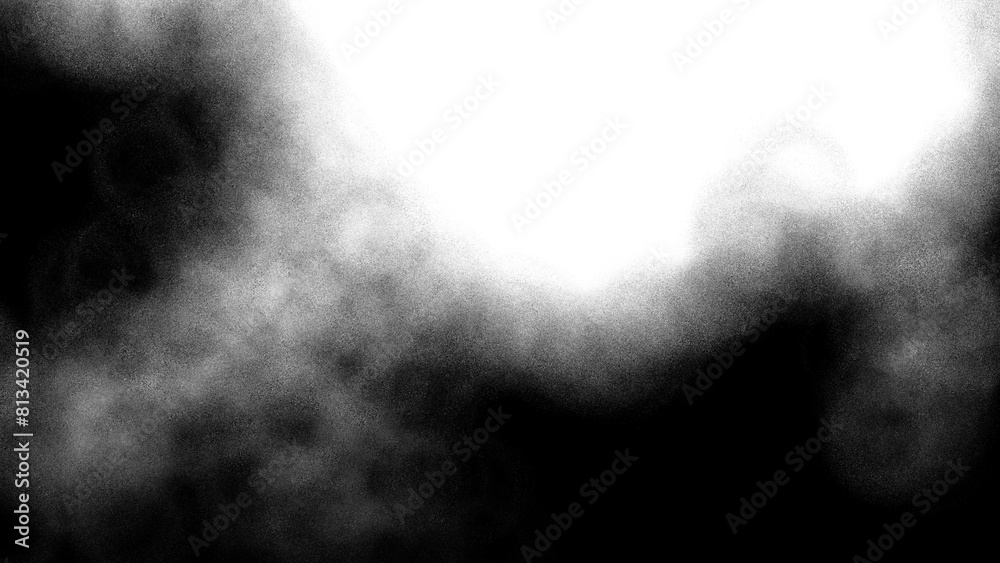 Black noise grain transparent gradient background. Dust effect with ...