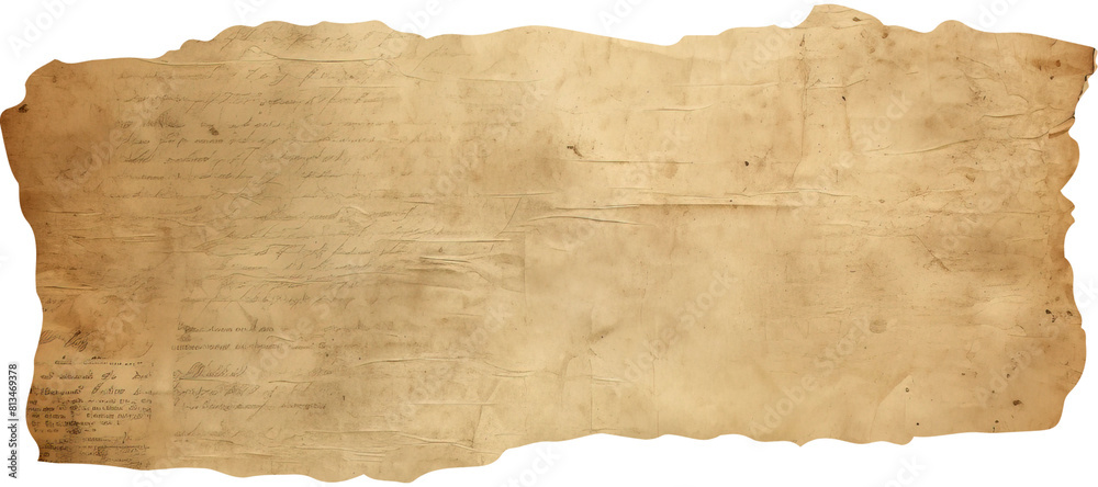 Vintage Torn Paper or Parchment Paper, Ripped Paper, Transparent ...