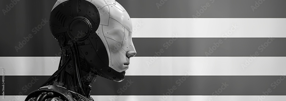 Flag designed for intrusion detection awareness, front view, digital ...