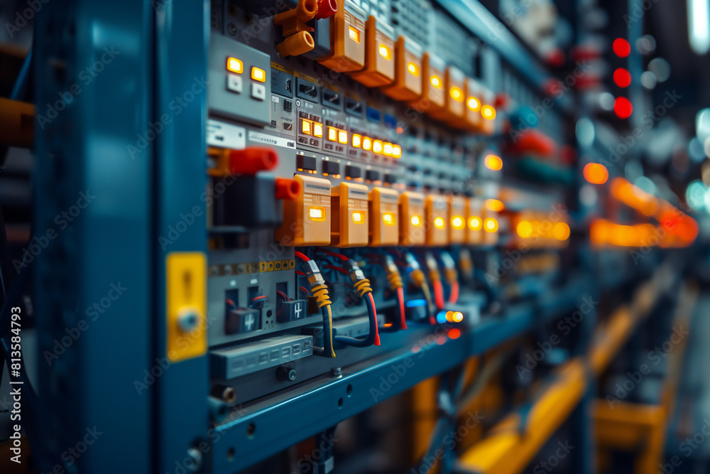 Electrical system control panel technology Stock Photo | Adobe Stock