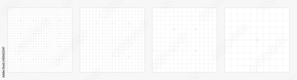 Set of square grid background with empty space. Design of square graph ...