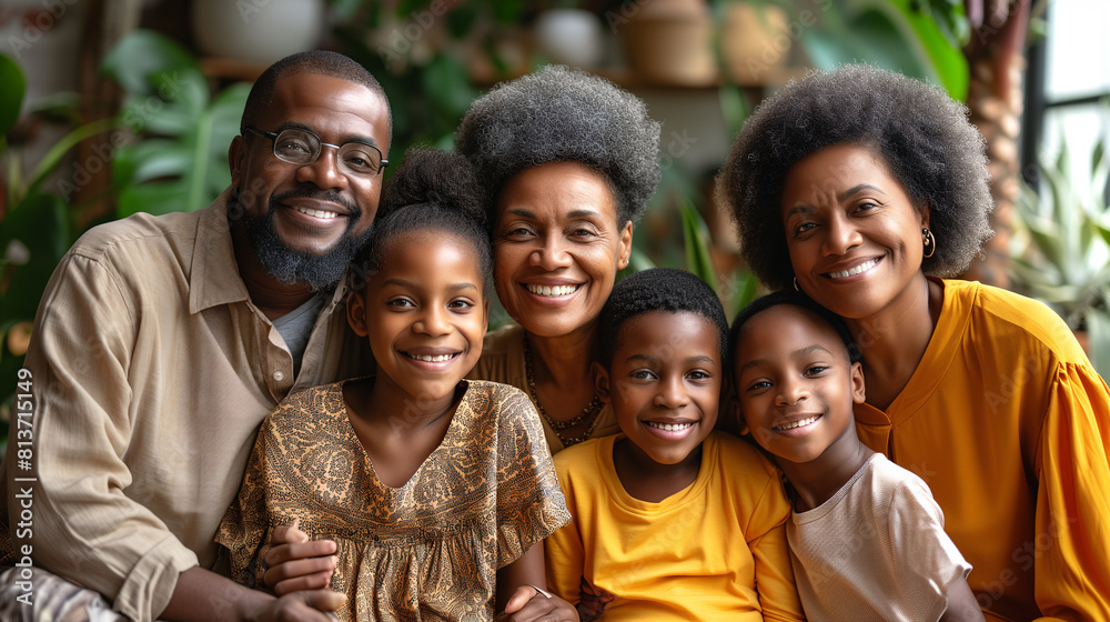 A heartwarming family photo with members of different generations and ...