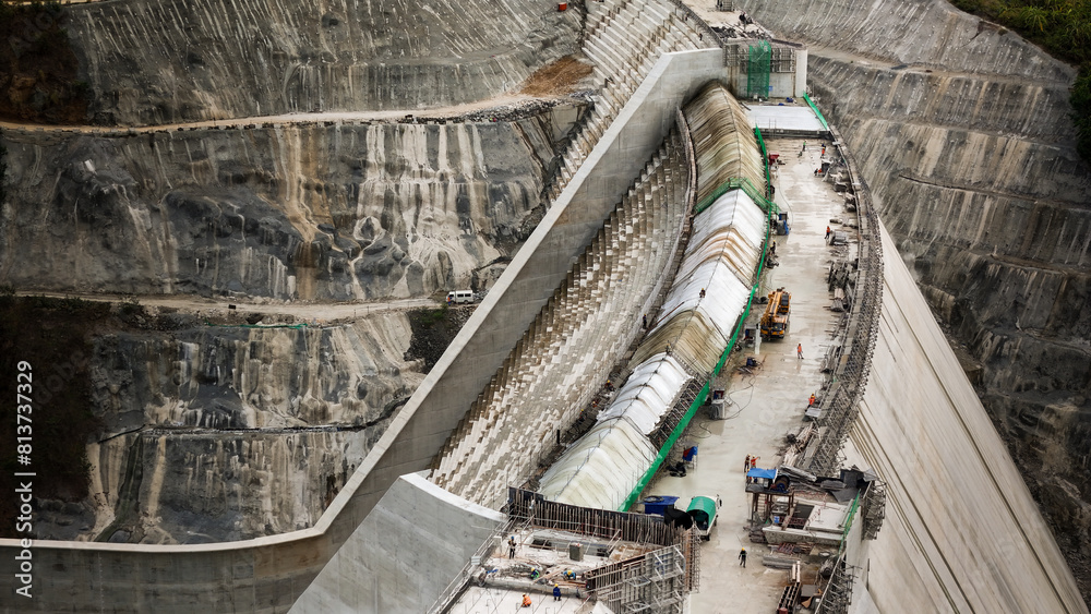 RCC dam Upper Wawa dam in Rizal Philippine Stock Photo | Adobe Stock