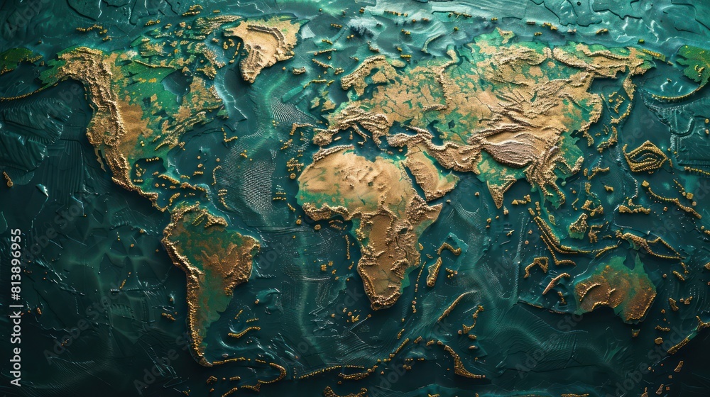world map background with realistic details and textures and nice color ...