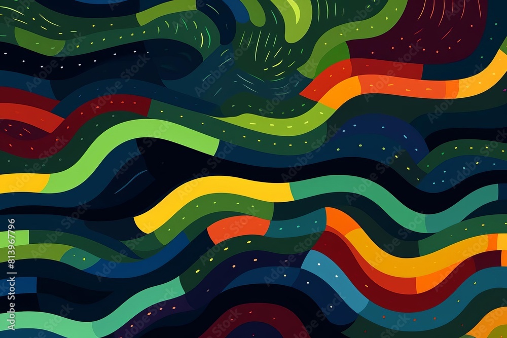 Spacetime tractor paths flat design top view Field patterns theme ...