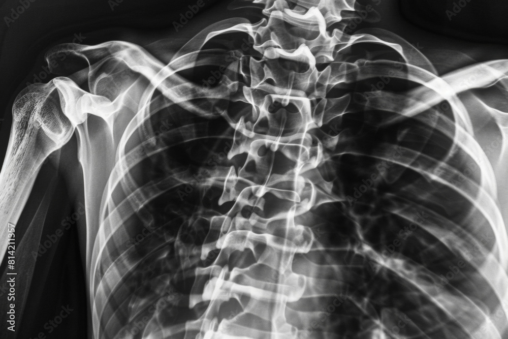 Chest X-Ray Image Showing Human Ribs Stock Photo | Adobe Stock