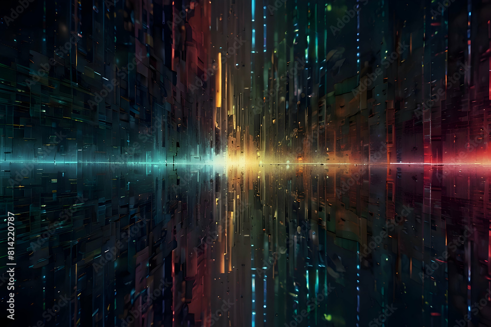 An abstract HD image showcasing the visual chaos of computer data ...