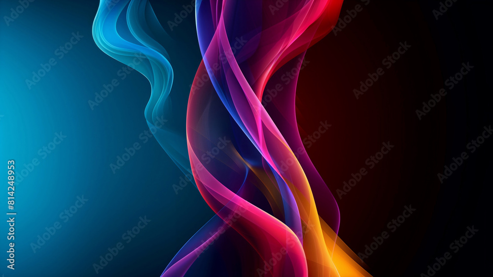 Vibrant Abstract Waves in a Seamless Flow of Blue and Red Hues, Perfect ...