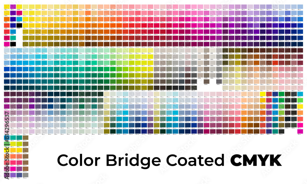 Vector de Stock Color Bridge Coated CMYK. Color Chart. Print Test Page ... Vector de Stock Color Bridge Coated CMYK. Color Chart. Print Test Page ...