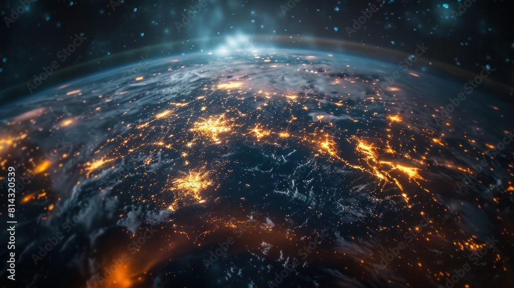 Dynamic visuals depict our interconnected world, where technology ...