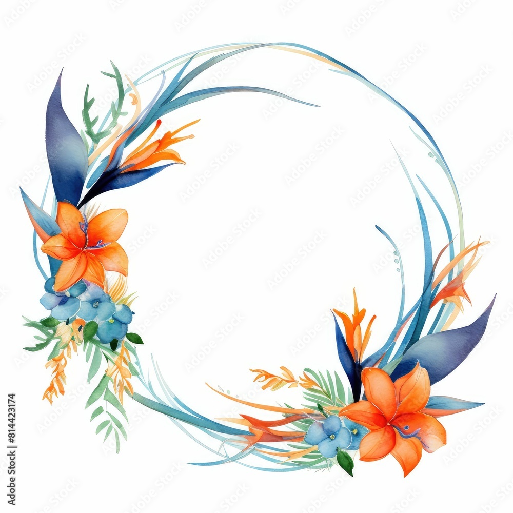 bird of paradise themed frame or border for photos and text.featuring ...